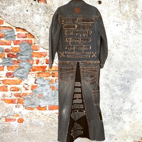 Vintage | Jackets & Coats | Upcycled Patched Distressed Tattered ...